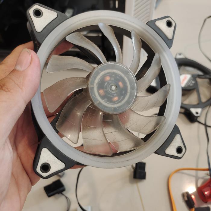 Jual Kipas Komputer Fan Case CPU PC Internal RGB Mejec Rainbow Rotating ...