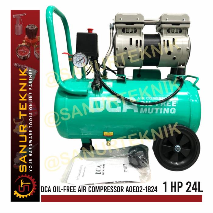 Jual DCA AQE02-1824 OILLESS OILESS OIL-FREE AIR COMPRESSOR / KOMPRESOR ANGIN 1HP 1 HP 24L 24 ...