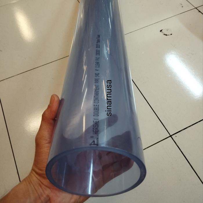 Jual Pipa PVC Transparan 4 " inchi DN 100 - Pipa PVC Clear Bening 3 ...