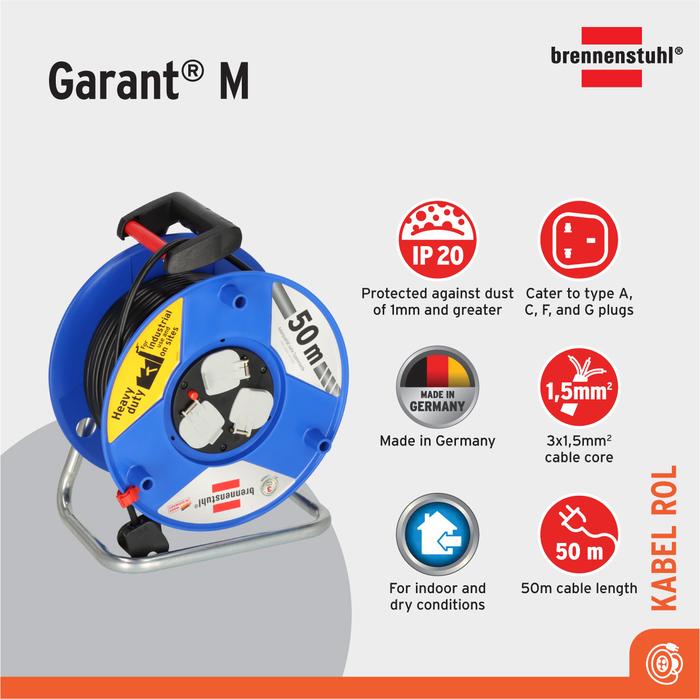 Promo Kabel Rol Colokan Listrik Universal 3 Lubang Brennenstuhl Cable ...