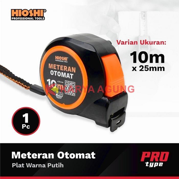 Jual Meteran Otomat HIOSHI Pro 10 Meter / Alat Ukur Rol Meter Autostop ...