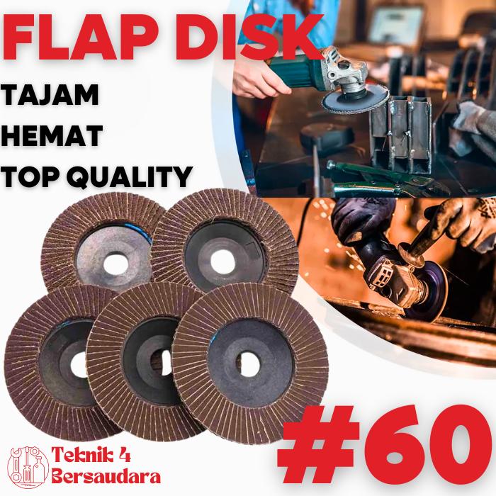 Jual Flap Disc Amplas Susun 1 BOX ISI 20 #60 #80 #100 #120 #180 - #60 ...