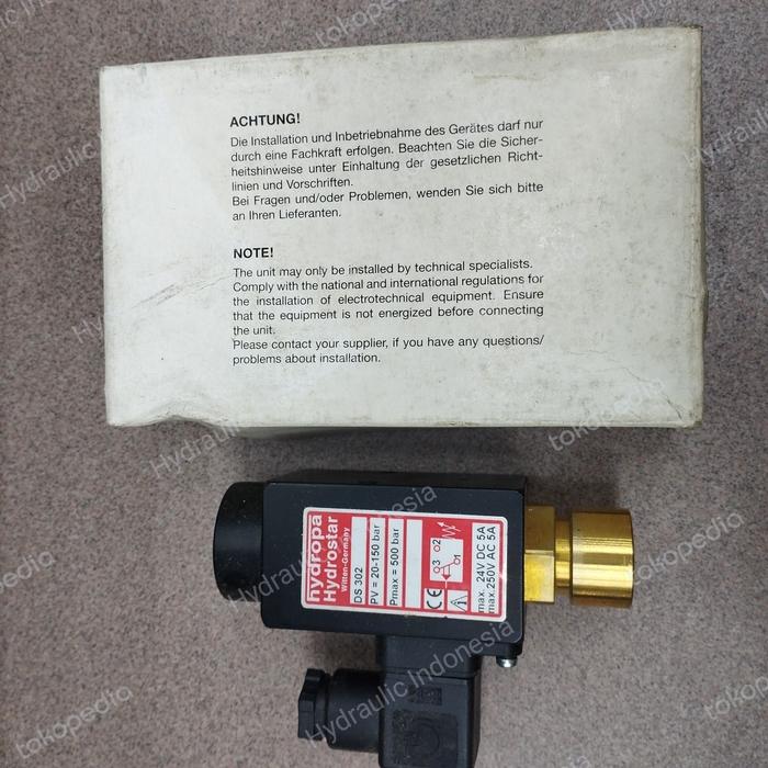 Jual DS 302 Hydropa Hydrostar 20 - 150 bar Pressure Switch Made in ...