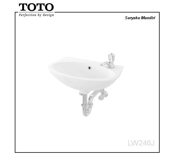 Jual TOTO Wall Hung Lavatory | Wastafel LW246J - Komplit Set - Jakarta ...