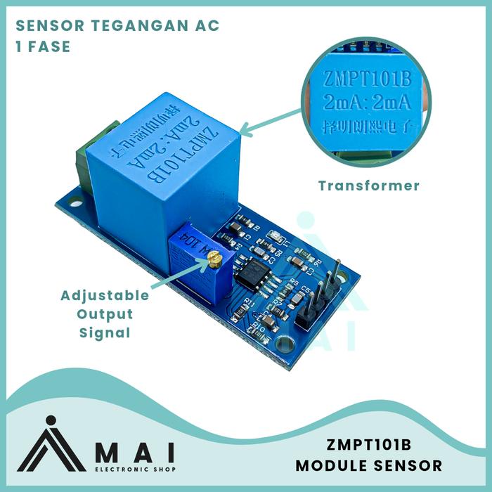Jual ZMPT101B Voltage Transformer Module Single Phase AC Active Output Voltage Sensor - Kota ...