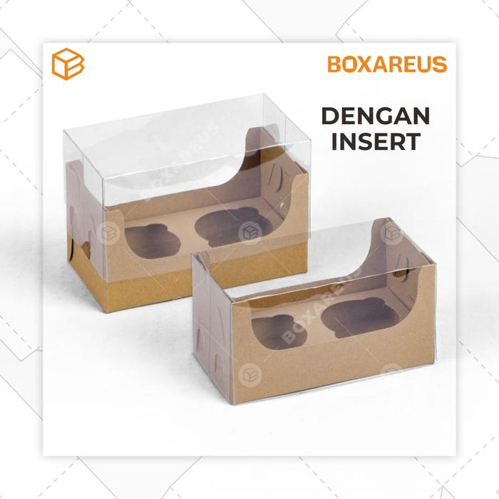 Jual Box Cupcake Isi 2 | Dus Muffin Cake Box Packaging Bolu Tart ...