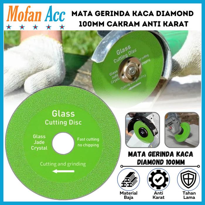 Promo Mata Gerinda Diamond Blade 100mm / Cakram Pisau Pemotong Penghalus Kaca Keramik Batu Akik ...