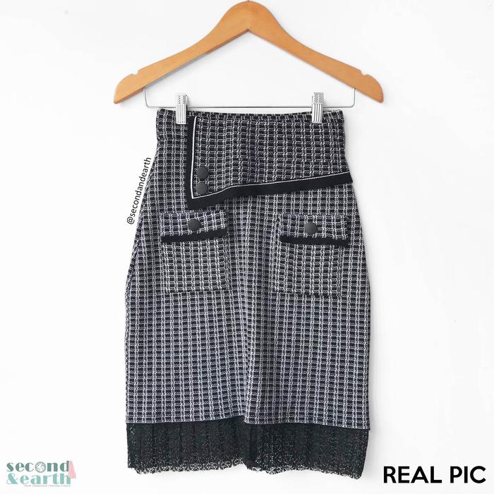 Jual Preloved Midi Skirt Rajut (XXS-S) Rok Panjang Lurus High Waist ...