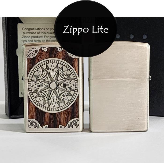 Jual Zippo Original Compass Wood Engraving Silver Japan Finish - Jakarta Barat - Zippo Lite ...