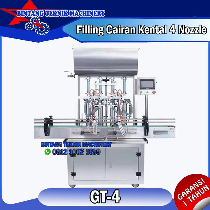Jual Mesin Filling cairan pasta kental GT-4 pengisian 4 Nozzle - Kab ...