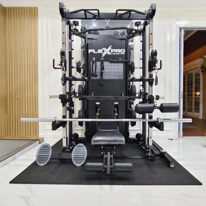 Jual Flexpro Multifunctional Smith Machine 50+ Gerakan Latihan Home Gym ...