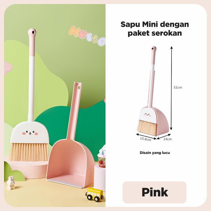 Promo Sapu Mini Karakter Lucu Sapu Set Pengki Plastik Sapu Portable ...