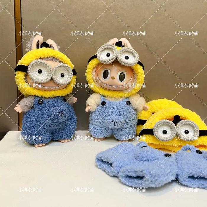 Jual labubu doll clothes pendant enamel blind box minion handmade ...