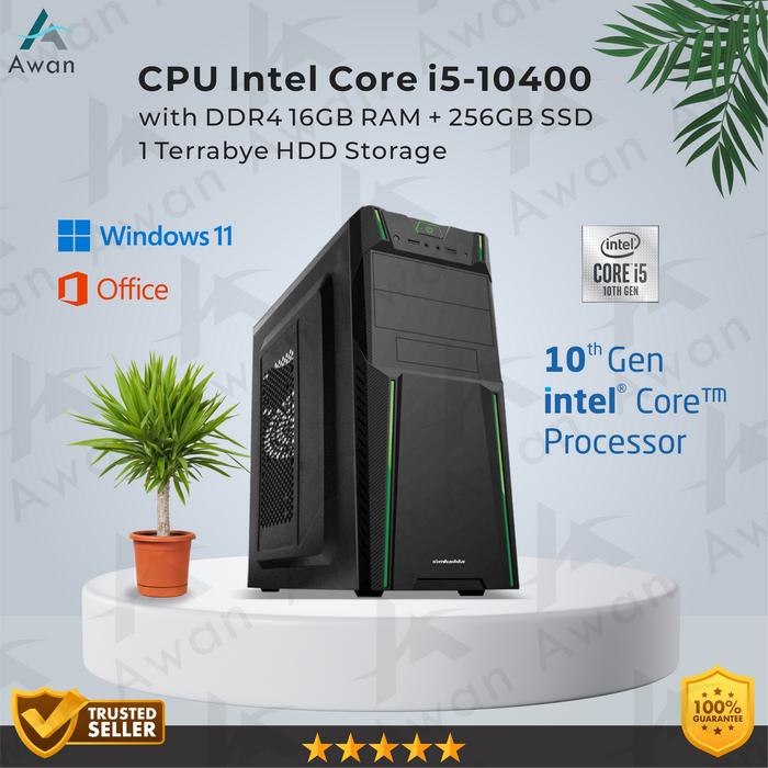 Jual CPU PC Komputer Intel Core i5-10400 Gen-10 RAM 16GB SSD Rakitan ...