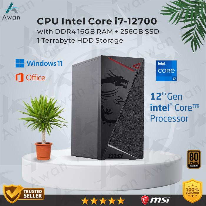 Jual CPU PC Komputer Intel Core i7-12700 Gen-12 RAM 16GB SSD Rakitan ...