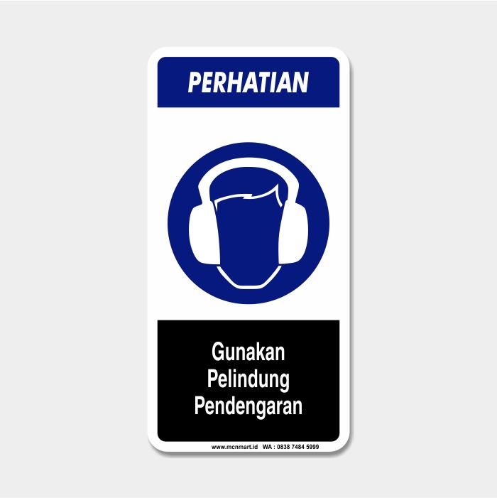 Jual Safety Sign Rambu K3 APD - Gunakan Pelindung Pendengaran Alumunium ...