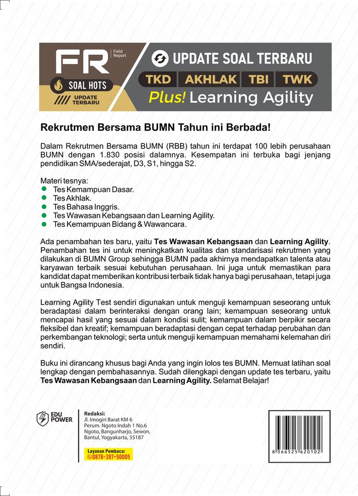 Jual Buku Bumn 2024 2025 Bidik Lolos Bumn Update Soal Terbaru Plus Learning Agility Di Seller