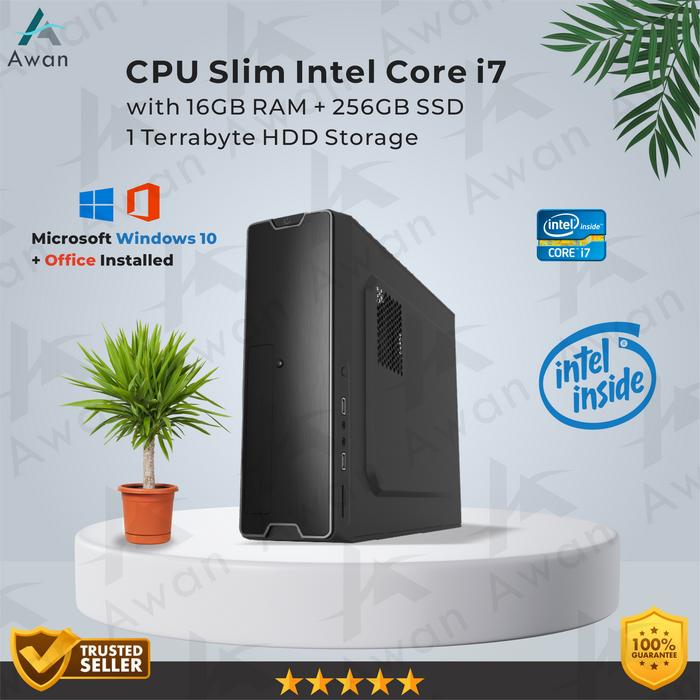 Jual CPU PC Slim Intel Core i7 RAM 16GB SSD Rakitan Office - Kab ...