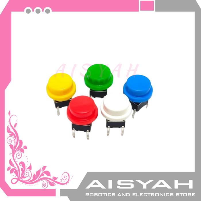 Jual Omron Push Button B3F 4055 12x12x7.3 +Tutup Keycap Tactile Tact ...
