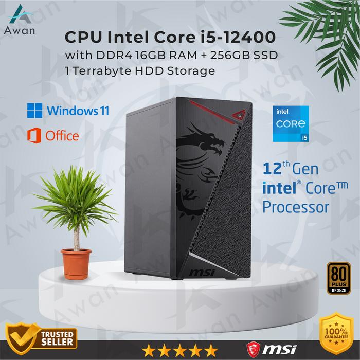 Jual CPU PC Komputer Intel Core i5-12400 Gen-12 RAM 16GB SSD Rakitan ...