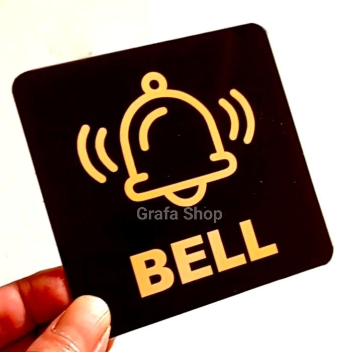 Jual Label akrilik tulisan petunjuk bell pintu / sign tanda bel - Bel 7 ...
