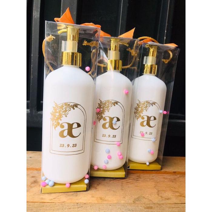 Jual SOUVENIR BOTOL SABUN DAN SHAMPO CAIR PUMP 500ML AESTHETIC CUSTOM ...