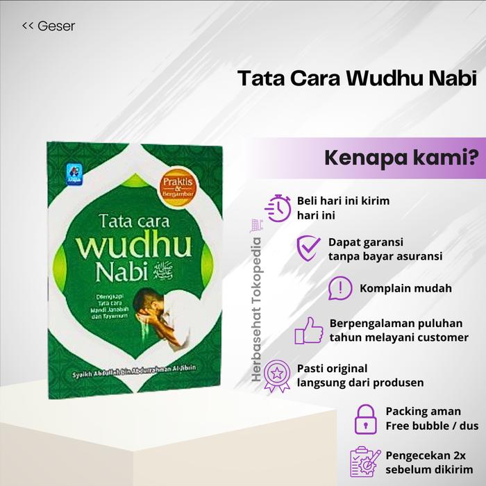 Jual Buku Tata Cara Wudhu Nabi Pustaka Arafah wudhu’ wudu nabi soft cover - Jakarta Timur ...