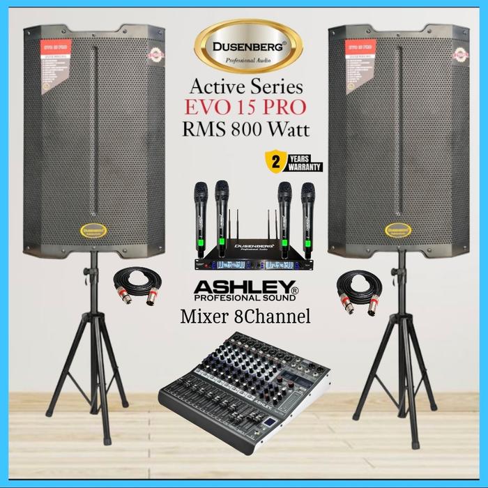 Jual Paket Sound System Outdoor Indoor Speaker Aktif DUSENBERG Evo15 ...