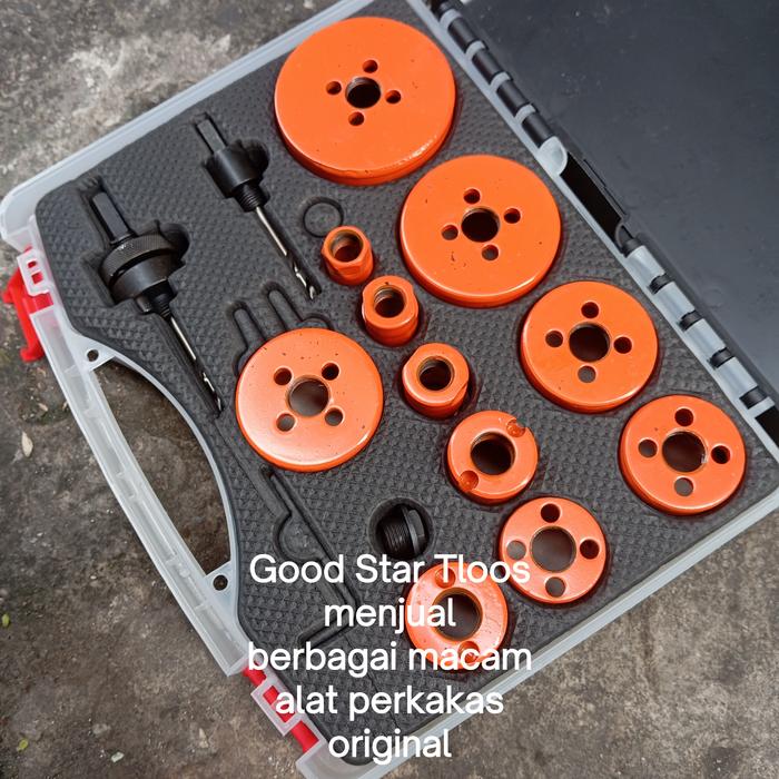 Jual Mata Bor Gergaji Bulat pelubang Plat 3/4"-3" Hole Saw Metal Set ...