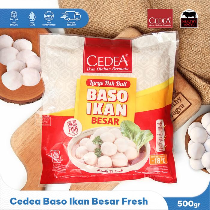 Jual Cedea Fish Ball Baso Ikan Besar Frozen Food 500gr Healthy Wagyu ...