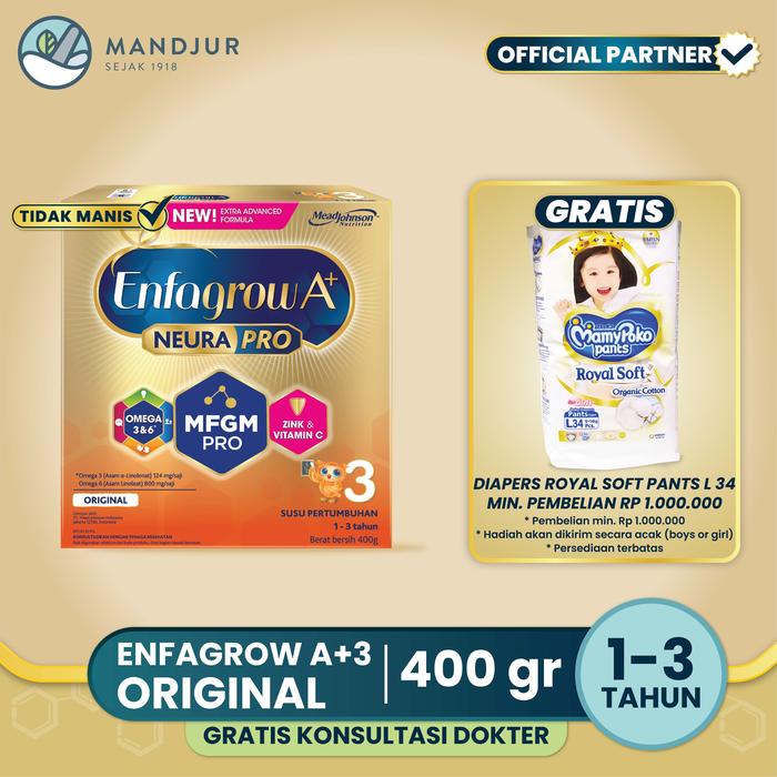 Jual Enfagrow A+3 Susu Formula Original 400g - Jakarta Pusat - Mandjur ...