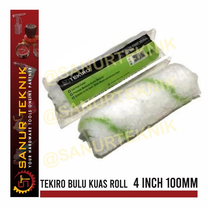 Jual TEKIRO Roller Paint Brush / Bulu Kuas Roll 4" 4 inch 100mm 100 mm ...