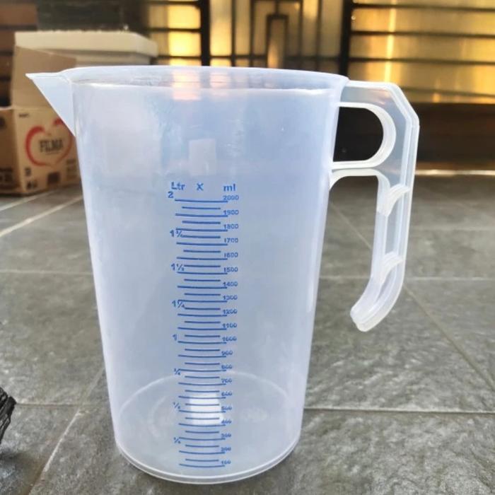 Jual Gelas Takar Ukur Takaran Plastik 1 liter Green Leaf/Measuring Jug ...