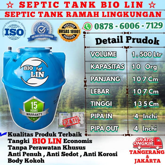 Jual Septic tank 1.500 Liter, BioMas,BioChan,BioTech,BioFill. No.1 ...
