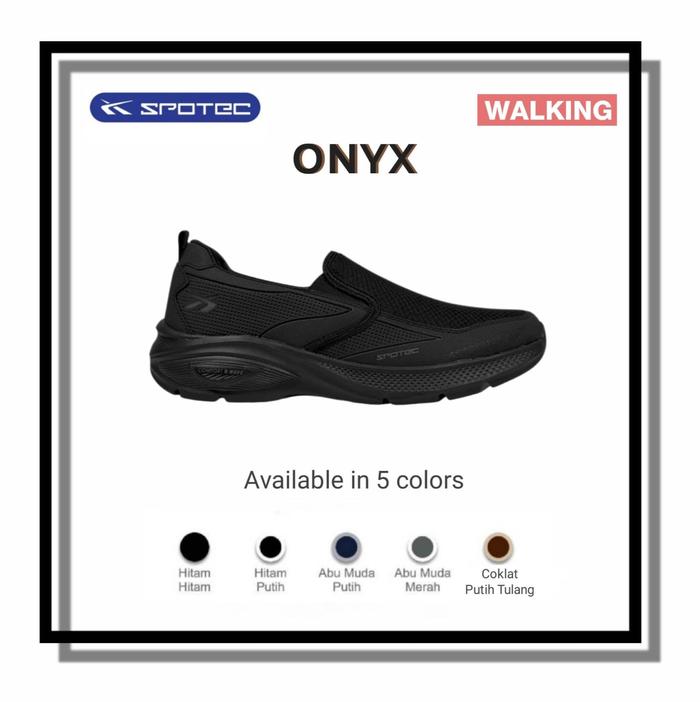 Promo SPOTEC Sepatu WALKING ONYX Warna Hitam - Hitam - 40 - Kab ...