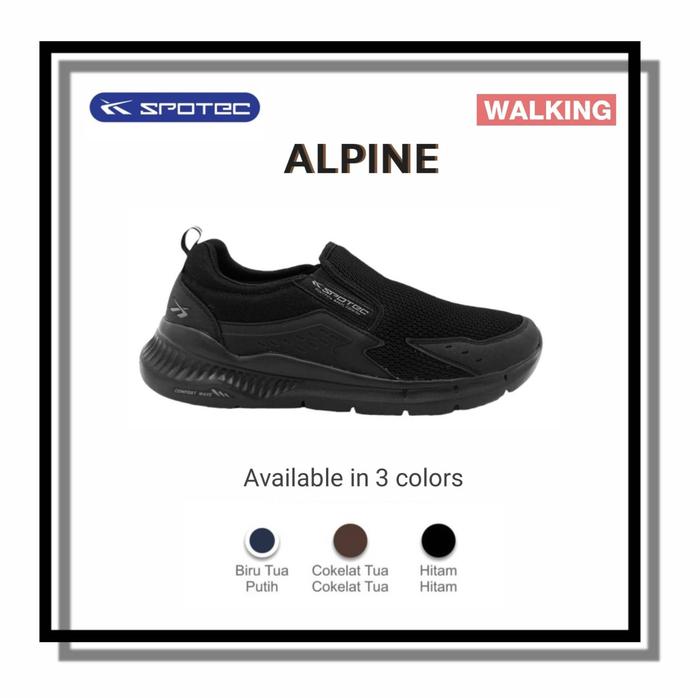 Promo SPOTEC Sepatu WALKING ALPINE Warna Hitam - Hitam - 40 - Kab ...