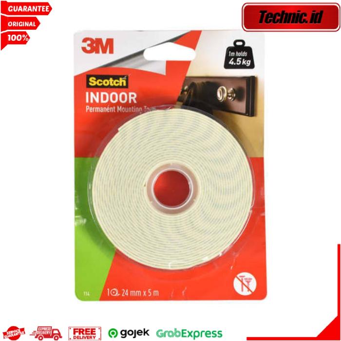 Jual 3M Mounting Tape Permanen Interior 2,4 Cm X 5 Mtr Cocok Untuk Area ...