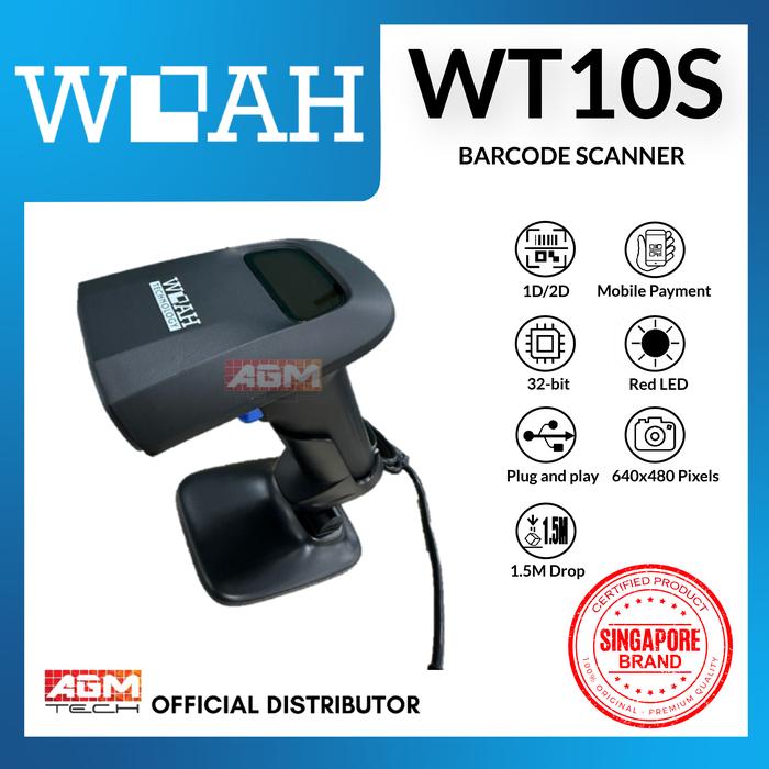 Jual BARCODE SCANNER WT10S 2D EFAKTUR | SCANNER BARCODE STAND WOAH TECH ...