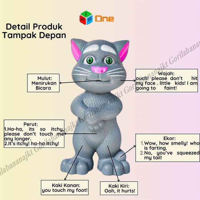 Jual Mainan Talking Tom | Mainan Intelligent Tomcat Talking Singing Cat ...
