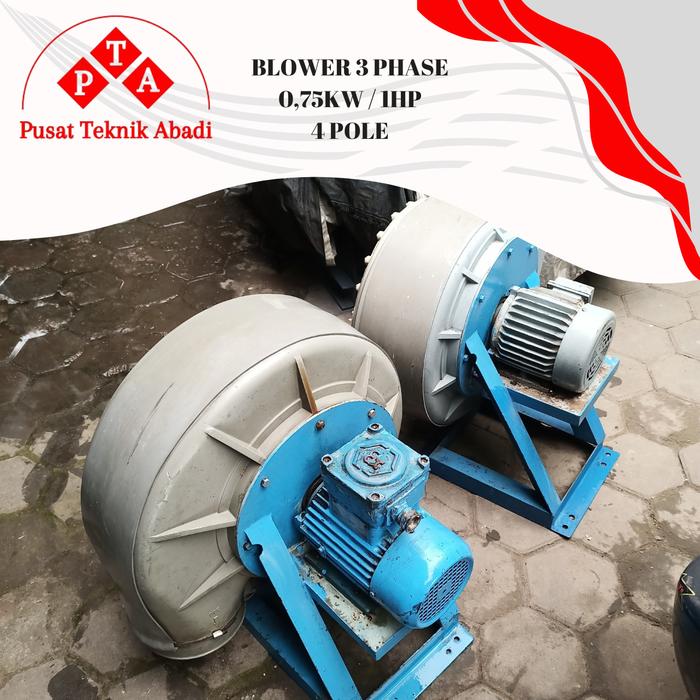 Jual BLOWER CENTRIFUGAL FAN CHEMICAL - 0,75KW / 1HP / 3PHASE / 4POLE ...