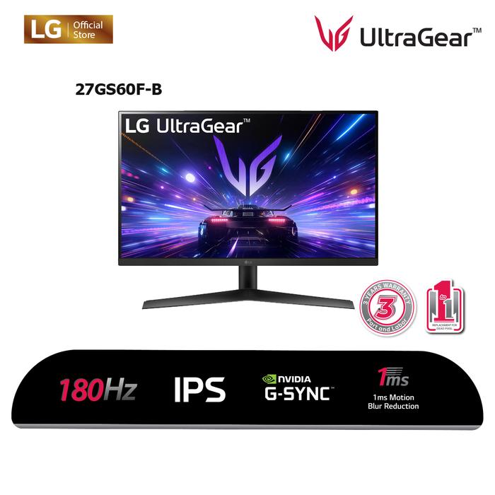 Promo LG UltraGear 27GS60F-B 27" FHD Gaming Monitor NVIDIA G-SYNC 1ms ...