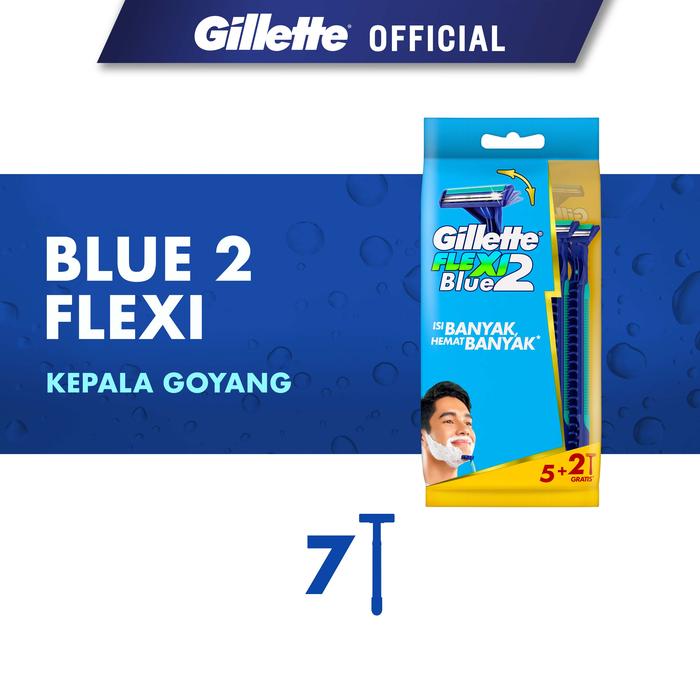Jual Gillette Blue 2 Pencukur Flexi Pisau Cukur Refill Isi 5+2 - - P&G ...