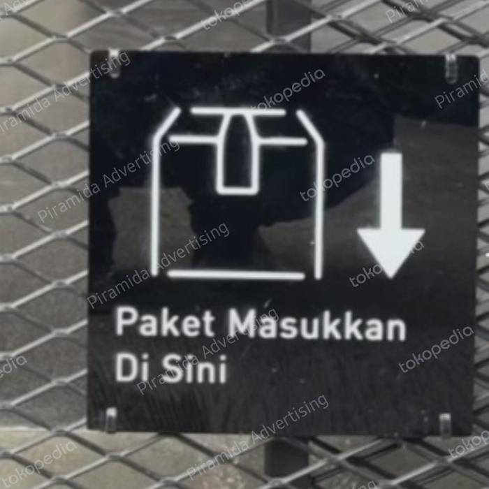 Jual sign tanda paket disini gantung makanan tulisan gambar geser ...