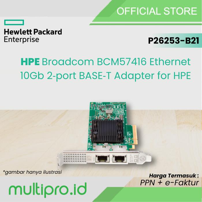 Jual Ethernet Broadcom Bcm57416 10gb 2â€‘port Baseâ€‘t Adapter For Hpe ...