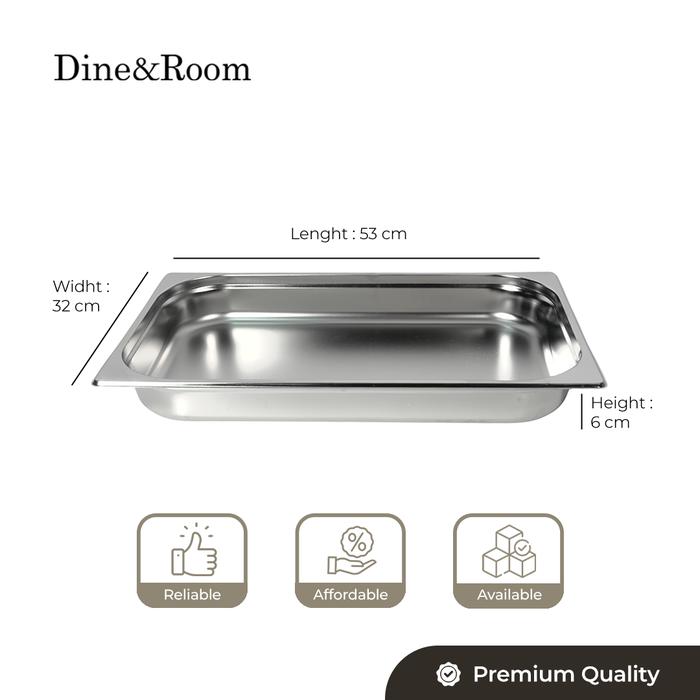 Promo Dine&Room - GN Pan / Food Pan Stainless Steel Food 1/1 - 53×32.7× ...