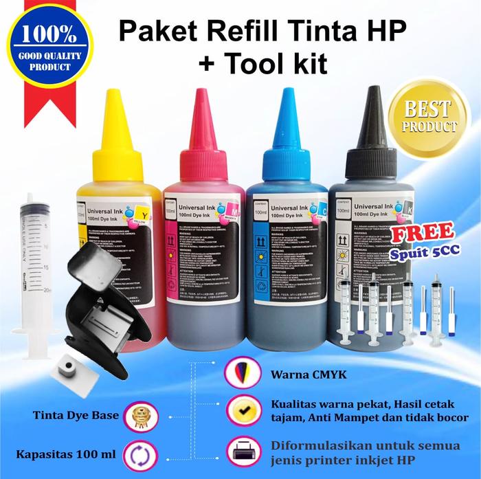 Jual Paket Refill Tinta Printer HP Refill 802 803 680 60 61 703 704 678 ...