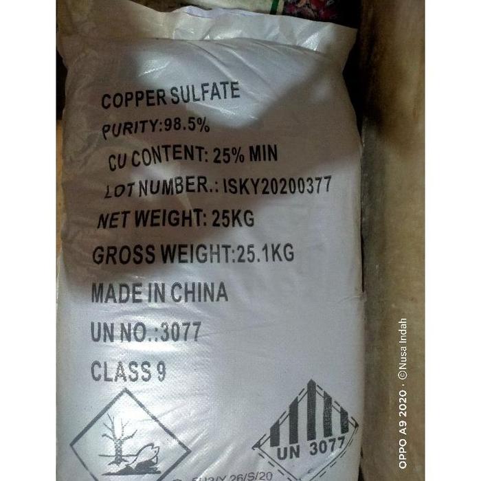 Jual CU Copper Sulphate Pentahydrate Terusi 25% kemasan ori 25kg - Kota ...