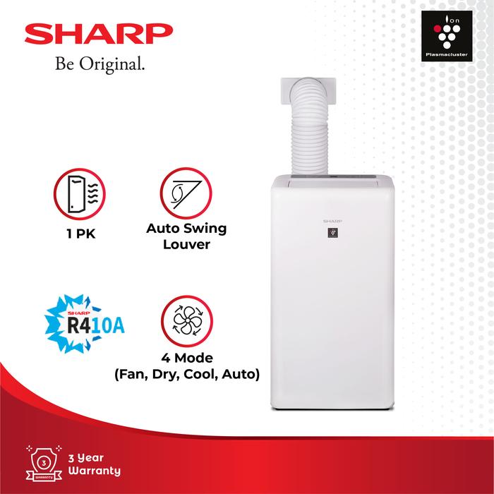 Promo SHARP AC Portable Air Conditioner 1 PK CVP10ZCY White Cicil 0% 3x ...