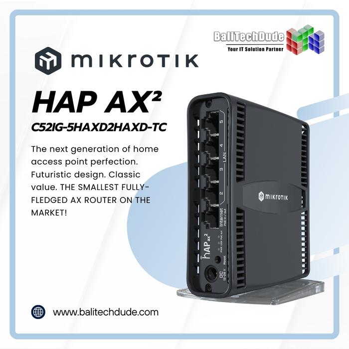 Jual Router Wireless MikroTik C52iG-5HaxD2HaxD-TC (hAP ax2) - Kota Denpasar - BaliTechDude ...