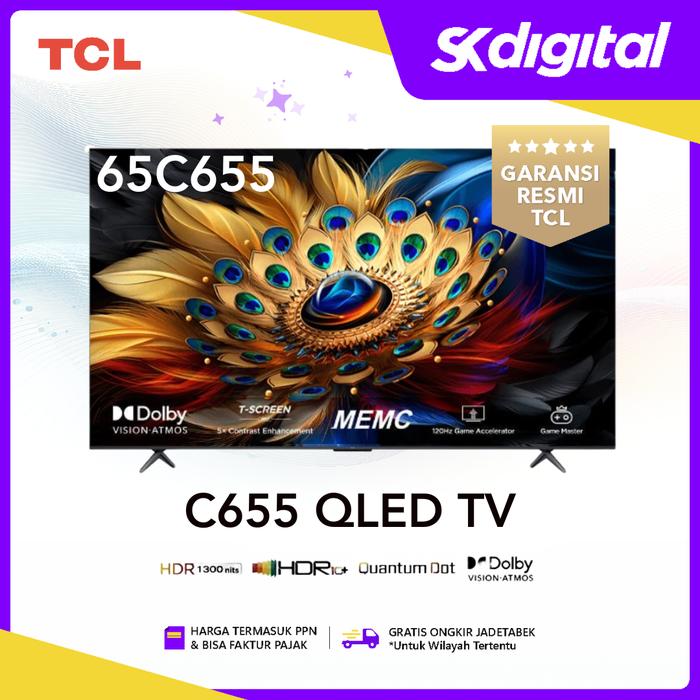 Promo TV TCL 65C655 Qled Pro 4K uhd 65 inch smart google tv new Cicil 0% 3x - Jakarta Barat ...